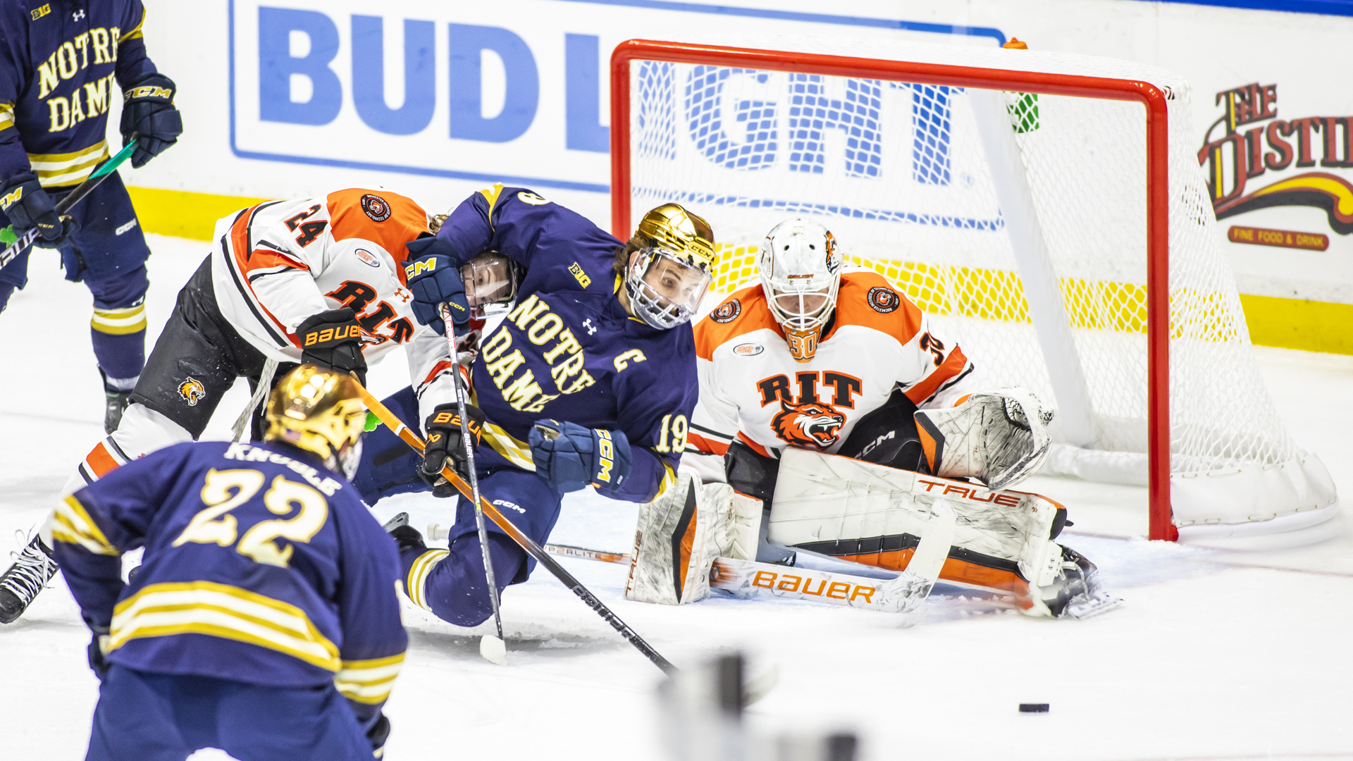 Scarfone, Wilkie shine as RIT blanks Notre Dame in Brick City game ...