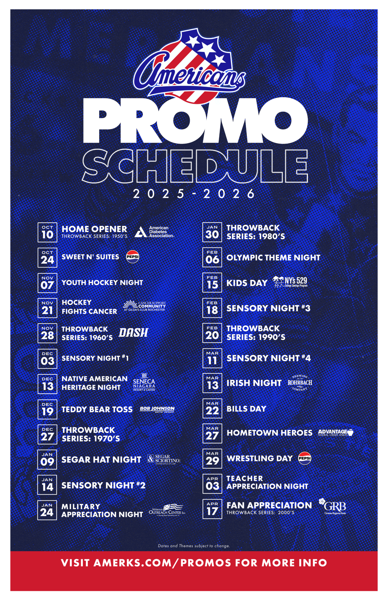 Amerks announce 2025-26 promotional schedule - Pickin' Splinters